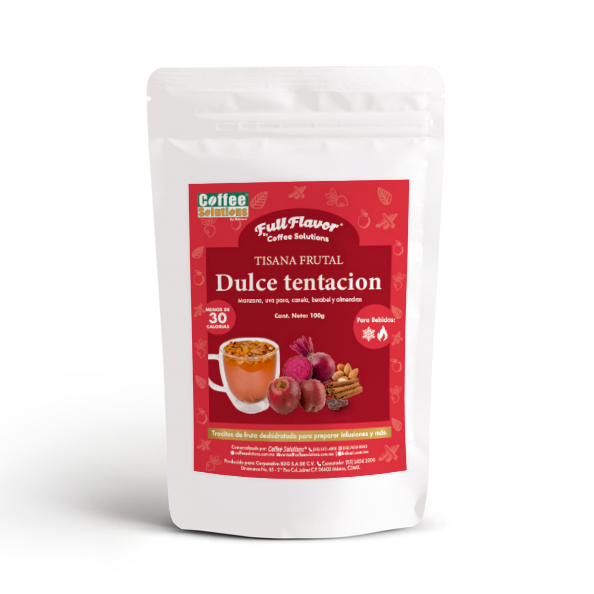 Tisana Frutal Sabor Dulce Tentación Full Flavor - Bolsa de 100 g